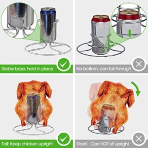 Mightify Beer Can Chicken Holder for Grill and Smoker, Food Grade Stainless Steel Beer Can Chicken Stand, Vertical Chicken Roaster Rack with Stable Base