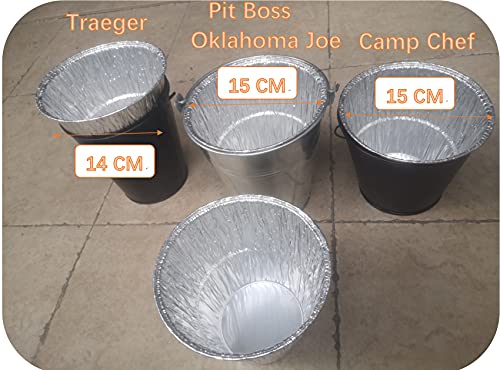 Firsgrill 16-Pack Professional Lines Replacement for Camp Chef, Pit boss, Oklahoma Joe's etc Pullet Grill Drip Tray Grease Bucket Liners Foil Tray