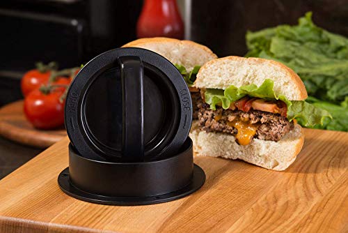 Non Stick Burger Press Patty Maker + 40 Wax Paper Discs, Easy to Use, Dishwasher Safe, Works Best for Stuffed Burgers, Sliders, Regular Beef Burger, Essential Kitchen & Grilling Accessories