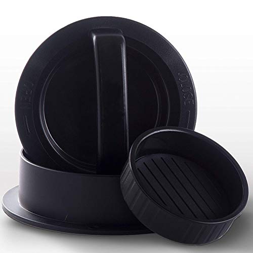 Non Stick Burger Press Patty Maker + 40 Wax Paper Discs, Easy to Use, Dishwasher Safe, Works Best for Stuffed Burgers, Sliders, Regular Beef Burger, Essential Kitchen & Grilling Accessories