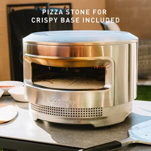 Solo Stove Pi Pizza Oven, Wood & Gas Burner | Incl. Stainless Steel Outdoor Pizza Maker, Wood Burning Assembly, Gas Burner, Cordierite Pizza Stone (13 mm thick), H: 15.125 in x Dia: 20.5 in, 30.5 lbs