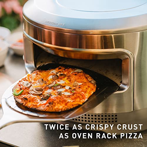 Solo Stove Pi Pizza Oven, Wood & Gas Burner | Incl. Stainless Steel Outdoor Pizza Maker, Wood Burning Assembly, Gas Burner, Cordierite Pizza Stone (13 mm thick), H: 15.125 in x Dia: 20.5 in, 30.5 lbs