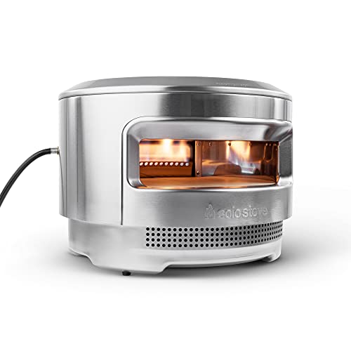 Solo Stove Pi Pizza Oven, Wood & Gas Burner | Incl. Stainless Steel Outdoor Pizza Maker, Wood Burning Assembly, Gas Burner, Cordierite Pizza Stone (13 mm thick), H: 15.125 in x Dia: 20.5 in, 30.5 lbs