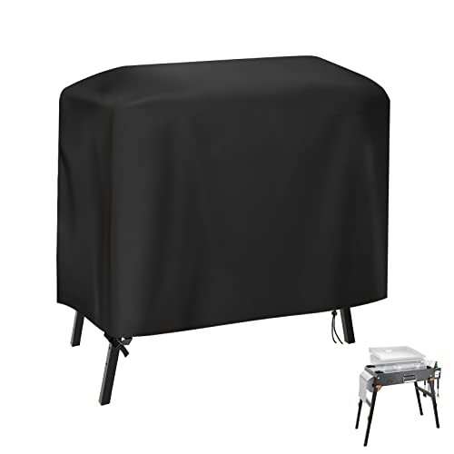 Andacar Griddle Cover for Yukon Glory Portable Grill Table, Outdoor 22 inch 17 inch Griddle Table Cover Waterproof Grill Stand Cover BBQ Grilling Cover Black - 34x24x32Inch