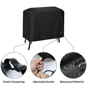 Andacar Griddle Cover for Yukon Glory Portable Grill Table, Outdoor 22 inch 17 inch Griddle Table Cover Waterproof Grill Stand Cover BBQ Grilling Cover Black - 34x24x32Inch