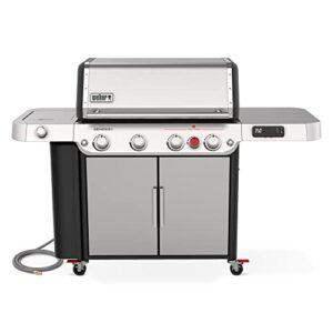 weber genesis spx-435 premium smart gas grill, natural gas, stainless steel