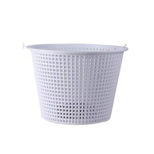 7″ white round heavy weighted swimming pool skimmer basket