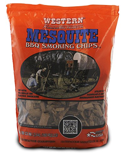 Western BBQ Premium‎ Wood Smoking Chips Variety (Pack of 4) Cherry, Hickory, Mesquite, Pecan