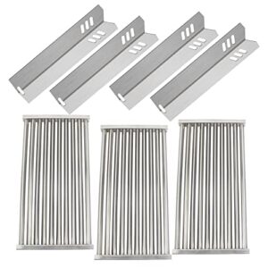 kalomo 16”grill grate replacement heat plates shield bbq gas grill parts for 4 burner dyna-glo dgf493bnp dgf493pnp dgb494spb, kenmore 146.23678310 146.23681310 146.23679310, backyard by13-101-001-12