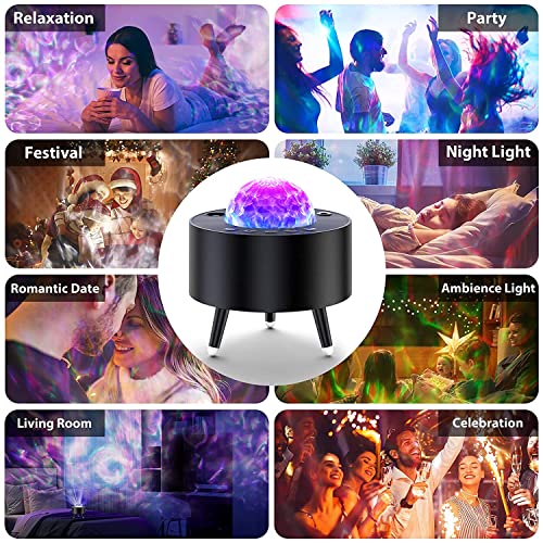 Galaxy Projector, Star Projector, Starry Night Light Projector for Kids Room with Remote Control, 3 in 1 Sky Light Projector Build-in Bluetooth Music Speaker White Noises