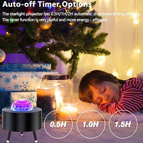 Galaxy Projector, Star Projector, Starry Night Light Projector for Kids Room with Remote Control, 3 in 1 Sky Light Projector Build-in Bluetooth Music Speaker White Noises