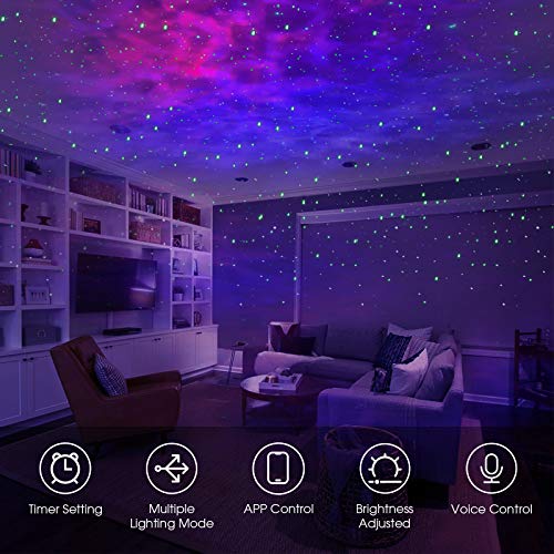 Panamalar Smart Star Projector, WiFi Galaxy Light Projector Nebula Cloud Projector with APP Control,Timer,Alexa Google Home Voice Control, Starry Sky Projector Night Light for Bedroom Kids Party Gift