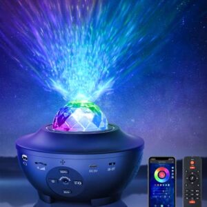 Galaxy Projector Star Projector, Water Wave and Star Effects, APP Control, Speaker, Remote Control, Party、Room Decoration Lights for Kids and Adults