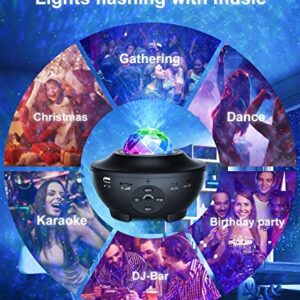 Galaxy Projector Star Projector, Water Wave and Star Effects, APP Control, Speaker, Remote Control, Party、Room Decoration Lights for Kids and Adults