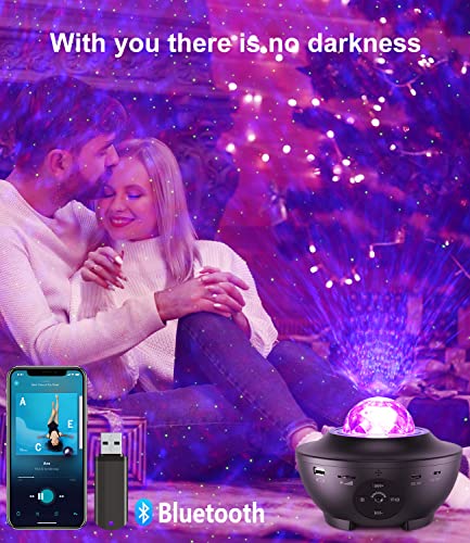 Galaxy Projector Star Projector, Water Wave and Star Effects, APP Control, Speaker, Remote Control, Party、Room Decoration Lights for Kids and Adults