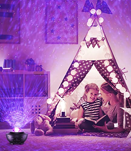 Galaxy Projector Star Projector, Water Wave and Star Effects, APP Control, Speaker, Remote Control, Party、Room Decoration Lights for Kids and Adults