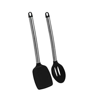 Simply Served Professional Turner and Slotted Spoon, Standard, Black