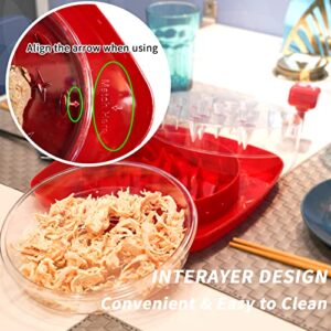 Updated Chicken Shredder, Multifunctional Meat Shredder, Chicken Shredder Tool for Beef Pork Chicken Vegetables Hard Cheese - Reasonable Designed, Works and Clean Easily, Food Grade Material (Red)