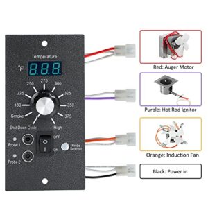 Apromise Replacement Parts for Traeger Grill - Upgraded Digital Thermostat Controller with 2 Meat Probes & 2 Meat Thermometer Probe Clips & 1 RTD Temperature Sensor for Traeger Replacement Parts