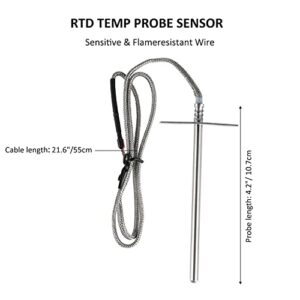 Apromise Replacement Parts for Traeger Grill - Upgraded Digital Thermostat Controller with 2 Meat Probes & 2 Meat Thermometer Probe Clips & 1 RTD Temperature Sensor for Traeger Replacement Parts