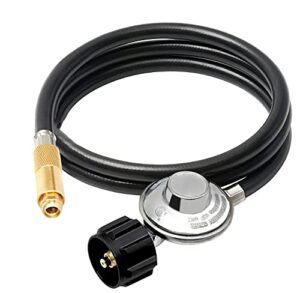 moflame 6ft propane regulator with hose for blackstone 17″ and 22″ adventure ready griddle to connect 10~20lbs propane tank