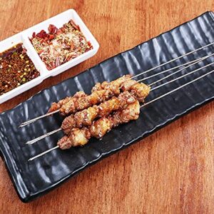 20 Pieces Stainless Steel skewers, BBQ skewers, Meat skewers, Stainless Steel skewers, Reusable BBQ skewers, Kebabs - 35cm