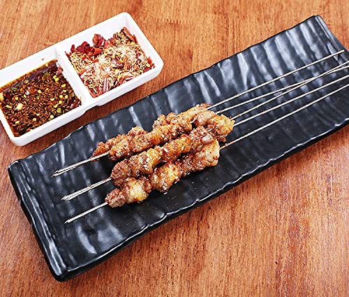 20 Pieces Stainless Steel skewers, BBQ skewers, Meat skewers, Stainless Steel skewers, Reusable BBQ skewers, Kebabs - 35cm