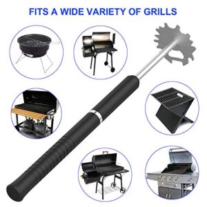 Universal BBQ Grill Scraper for Hot Grill Grates- 16.5 Inch Long Handle Barbecue Grill Cleaner with Stainless Steel BBQ Cleaning Tools Fit Most Grills