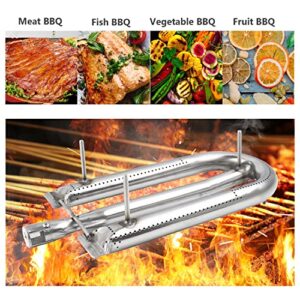 Zemibi Stainless Steel Burner Tube Gas Replacement Parts for American Outdoor 24NB, 24NG, 24NP, 24PC, 30NB, 30PC, 36NB, 36PC Grill Models, 3 PC BBQ Grill Burner Pipe Tubes Repair Kit, 14 1/2" x 6 1/4"