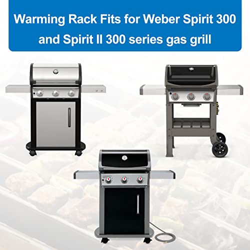 Uniflasy 17.5 Inch 7638 Cooking Grates and 7641 Multifunctional Warming Rack for Weber Spirit and Spirit II 300 Series,Spirit E/S 310 E/S 320, E/S 330 SP-320 Gas Grills,Replacements for Weber 7639