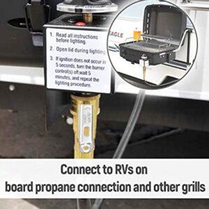 GASPRO 20 Feet Propane Quick Connect Hose, and 1/4 Inch RV Propane Quick Connect Fittings, Connect Propane Grill to Camper, Trailer and RV, Low Pressure