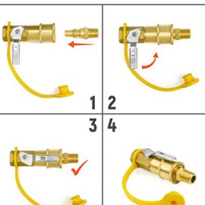 GASPRO 20 Feet Propane Quick Connect Hose, and 1/4 Inch RV Propane Quick Connect Fittings, Connect Propane Grill to Camper, Trailer and RV, Low Pressure