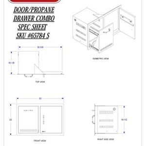 Bull Outdoor Products 65784 Door/Propane Drawer Combo, Stainless Steel