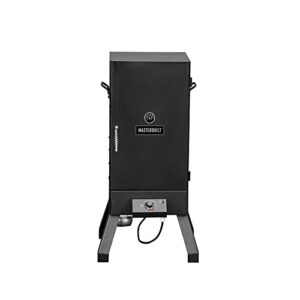 masterbuilt mb20077618 analog electric smoker with 2 smoking racks, 30 inch, black