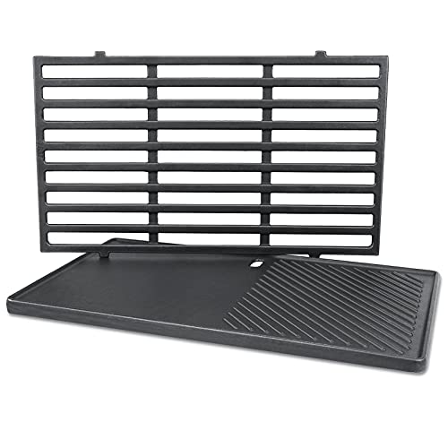 Hisencn 69866 Grill Warming Rack, 7637 Grill Cooking Grate Griddle Replacement Part Weber Spirit I & II 200 Series, Spirit E210, Spirit S210, Spirit E220, Spirit S220 with Front Control