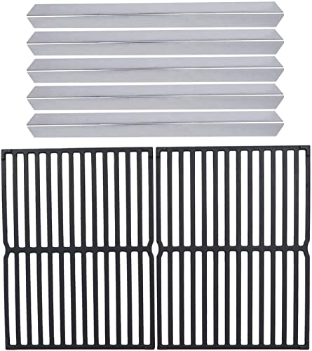 GasSaf Parts Kit Replacement for Weber 7534 7522, Spirit 500, Genesis Silver A, Spirit 200 Series E200, E210, S200, S210 with Side Control Knob, 21.5 inch Flavorizer Bars and 15 inch Grill Grates