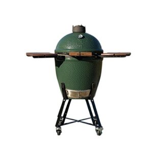 Rolling Cart Nest With Heavy Duty Locking Caster Wheels Powder Coated Steel Rolling Outdoor Cart For Large Big Green Egg Kamado Classic Joe Grill Stand Cooking Accessories Raise Egg Round Pit