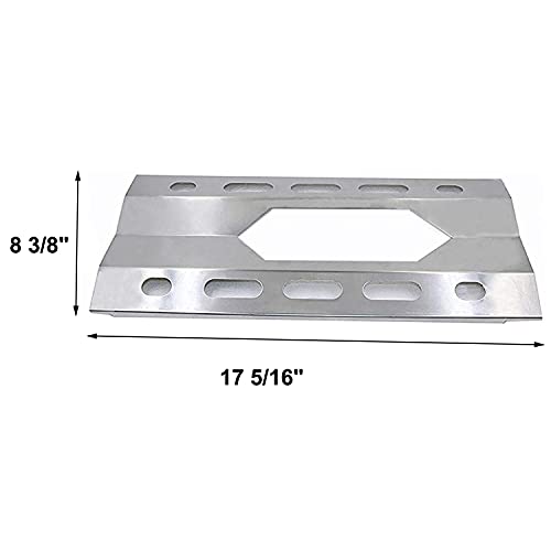 SN1281(3-Pack) SA0801 (3-Pack) 17 5/16" Stainless Steel Heat Plate and Burner Replacement for Costco Kirkland 720-0108, Nexgrill 720-0011, 720-0047-U Gas Grills