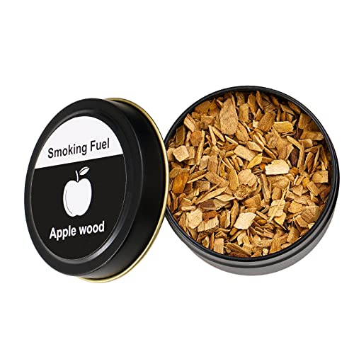 Whiskey Barrel Apple Wood Chips for Cocktail Smoker, Smoking Gun, Glass Cloche | Culinary Smoking Fuel (4oz) | Infuse Bourbon, Cheese, Meats, BBQ, Salt, Butter