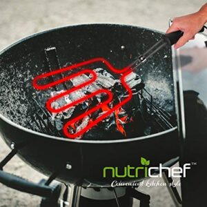 NutriChef Upgraded NutriChef Premium BBQ Grill Starter, Fire Ignition, Reusable Electric Charcoal Starter, Campfire, Fireplace, Outdoor Cooking Equipment - 600 Watt, Black (PKCHALT5)