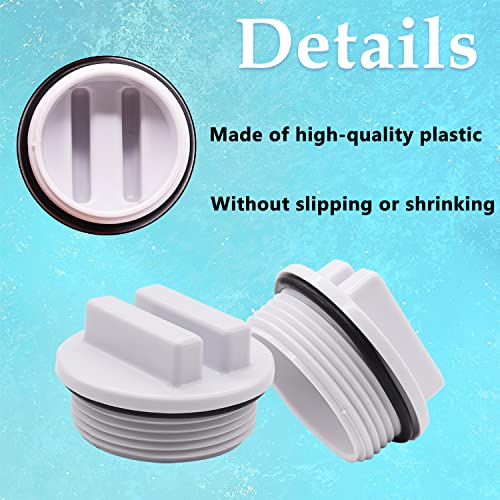 Aienxn 3 Sizes (1 inch, 1.5 inch, 2 inch) Rubber Skimmer Plugs Pool Return Plugs and 1PCS 1.5" Threaded Pool Return Pool Plug for Inground Pool Above Ground Pool Winter Pool Q-K1-041