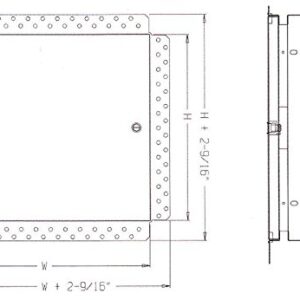 Acudor - DW-5040 Series (Z42424SCPC) 24x24 Flush for Drywall