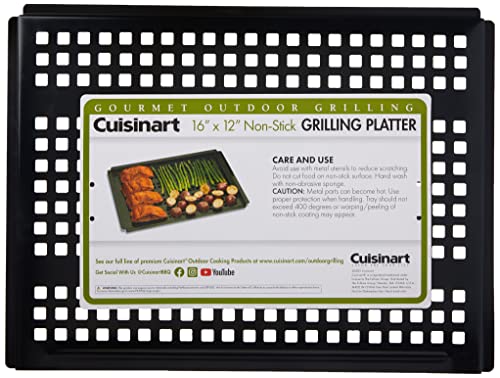 Cuisinart CNP-411 Simply Grilling Nonstick Grilling Platter , Black 12" x 16"