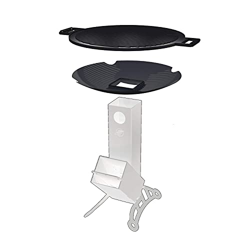 Spitfire BBQ Grill Set for Patrol Rocket Stove, Grill with cast Iron Rack, Unique Barbecue Grill Set, Ultimate Outdoor Cooking Gear