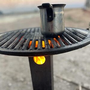 Spitfire BBQ Grill Set for Patrol Rocket Stove, Grill with cast Iron Rack, Unique Barbecue Grill Set, Ultimate Outdoor Cooking Gear