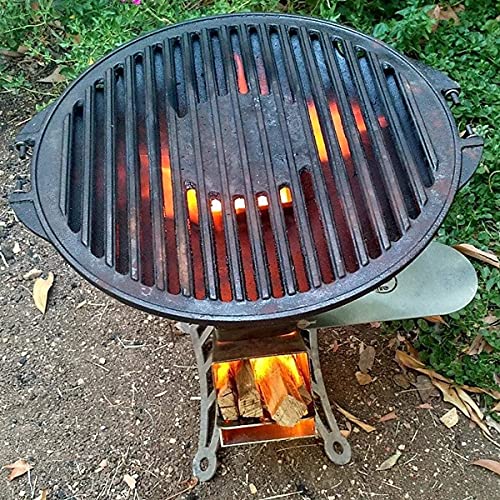 Spitfire BBQ Grill Set for Patrol Rocket Stove, Grill with cast Iron Rack, Unique Barbecue Grill Set, Ultimate Outdoor Cooking Gear