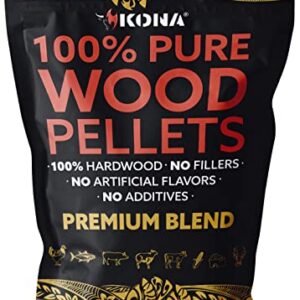 Kona Premium Blend Smoker Pellets, Intended for Ninja Woodfire Outdoor Grill, 8 lb Resealable Bags