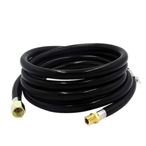 mensi 12 foot high pressure propane extension hose with 3/8″ sae female flare fitting x 1/4″ mnpt