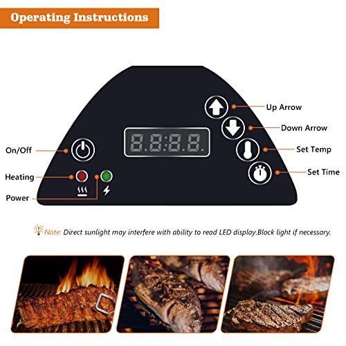 Replacement for Masterbuilt Smoker Digital Control Panel Kit, Part 9907160014 Compatible with Masterbuilt MB20071117 and More MB Digital Electric Smoker