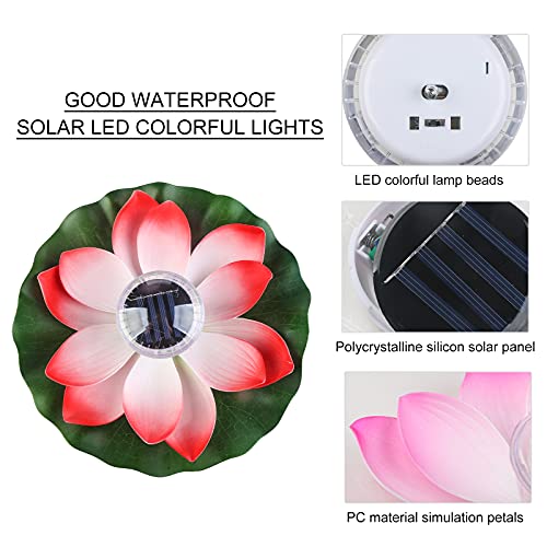 jindaaudio Solar Pool Lights, 4 Pack Floating Lotus Flower for Pool, Solar Floating Pool Lights, Waterproof LED Floating Solar Pond Light.(Colorful)